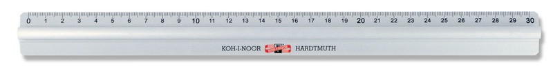 Aluminium-Lineal 30 cm mit Griff - KOH-I-NOOR Deutschland GmbH
